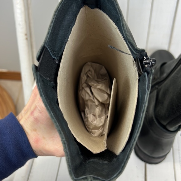 Eric Michael | Shoes | Eric Michael Leather Moto Biker Calf Boots Size ...